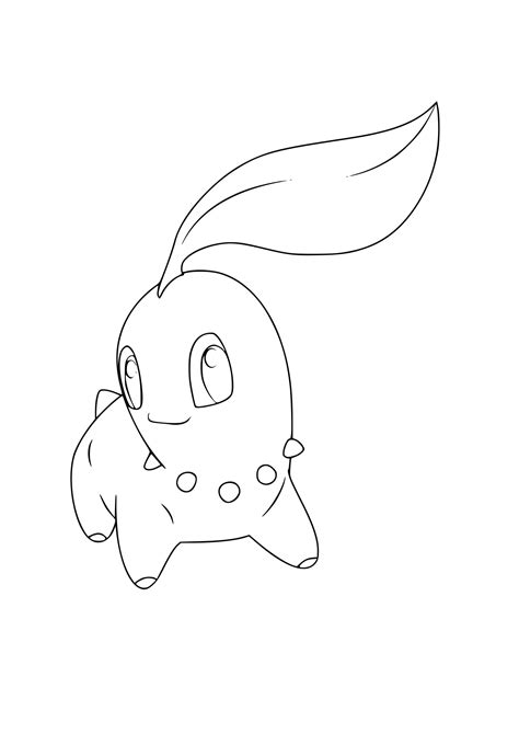 Printable Chikorita Coloring Pages