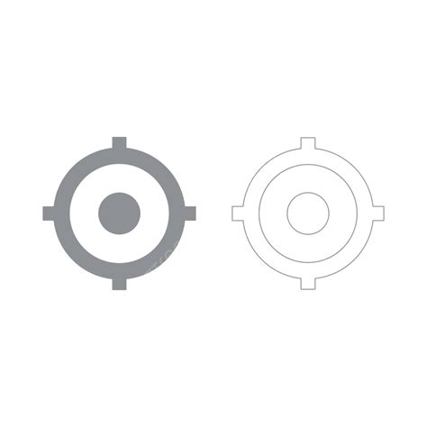 Gps Outline The Grey Set Icon Sign Technology Button Vector Sign