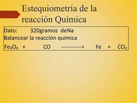 Estequiometria Ejemplos Ppt