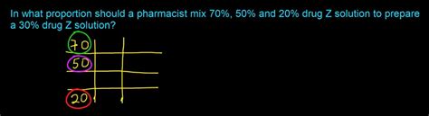 Alligation Pharmacy Calculations For 3 Components