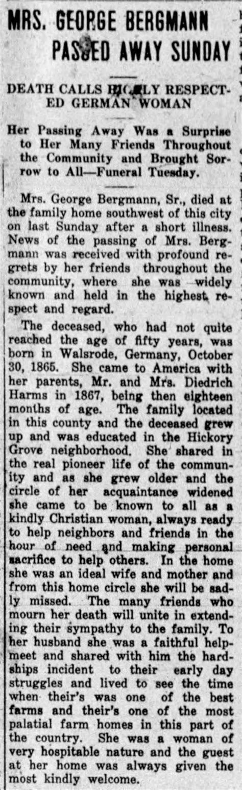 Maria Doris Sophia Emma Harms Bergmann 1865 1915 Find A Grave Memorial