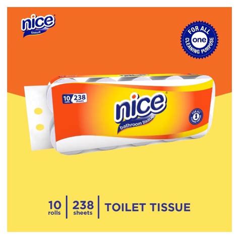 Nice Toilet Roll Tissue 10 Rolls 230 Sheets Shopee Philippines