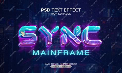 premium psd sync mainframe text effect