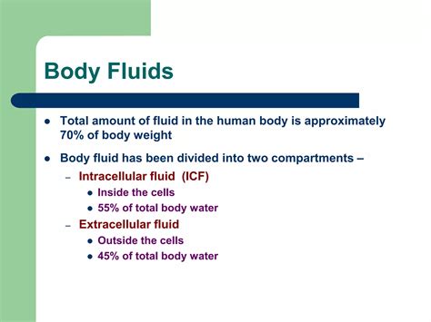 Body Fluids Ppt