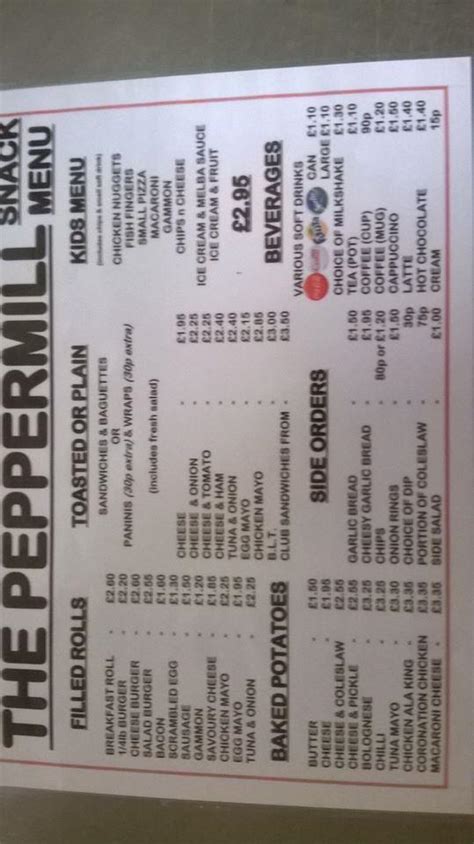 Menu At The Peppermill Restaurant Irvine