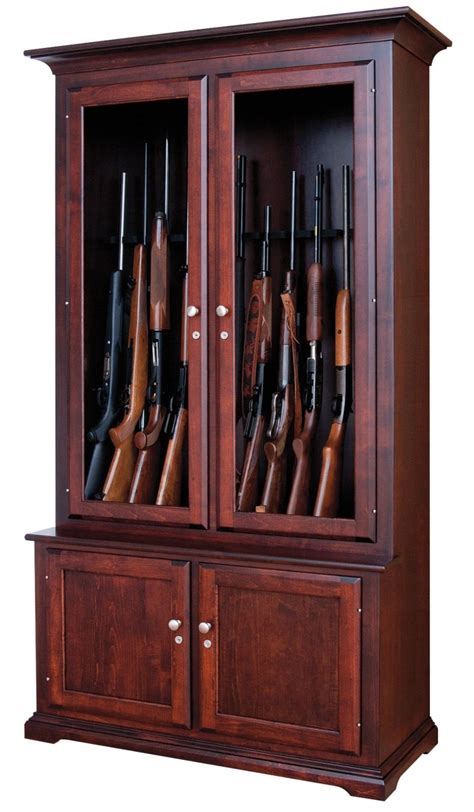 Amish Handcrafted Solid Wood Gun Cabinets The Wood Reserve