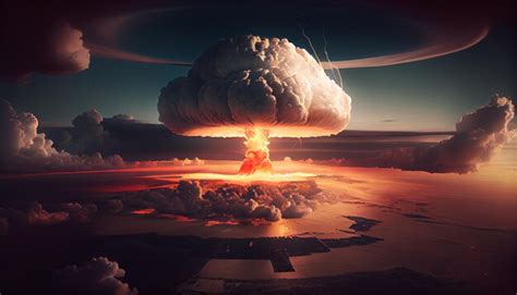 Premium Ai Image Arafed Nuclear Explosion In The Sky With Clouds And