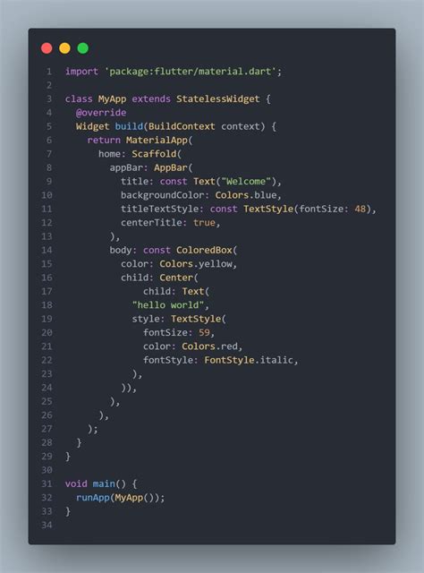 First Hello World In Flutter Rishav Kumar