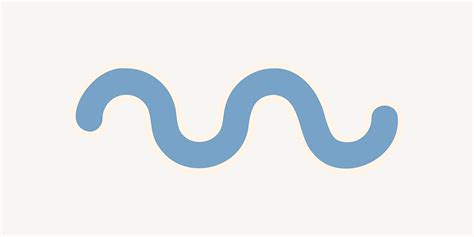 Blue Squiggly Shape Vector Premium Vector Rawpixel