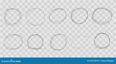 Highlight Circle Frame Cadre Circle Doodle Scribble Round Circles For