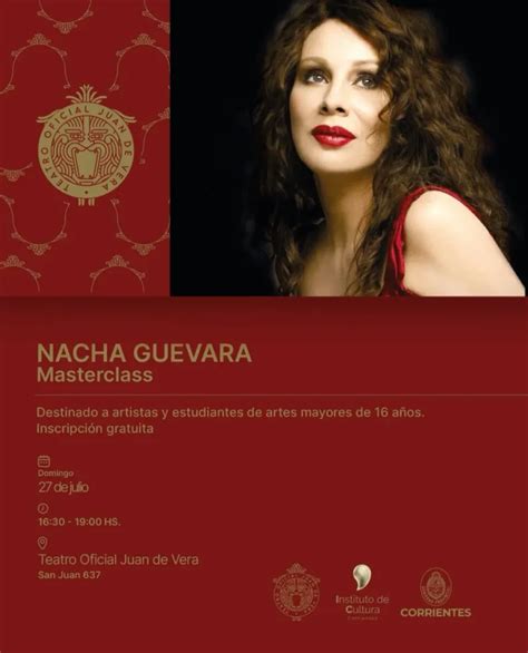 Nacha Guevara Dará Una Masterclass Gratuita En El Vera