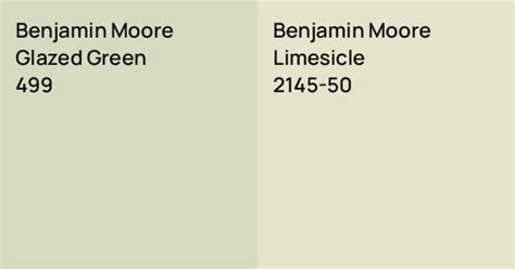 Benjamin Moore Glazed Green Vs Benjamin Moore Limesicle Comparison