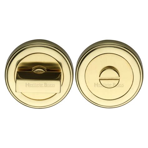 M Marcus Heritage Brass Round Turn And Release Cylinder Escutcheon With