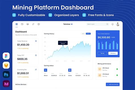 Mining Platform Dashboard Ui Design