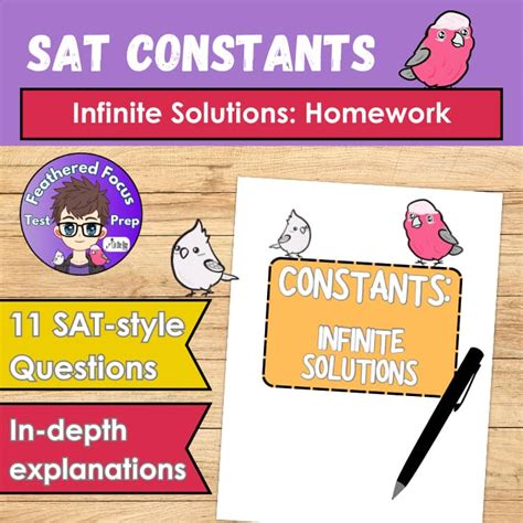 Sat Constants Homework Infinite Solutions By Feathered Focus Test Prep