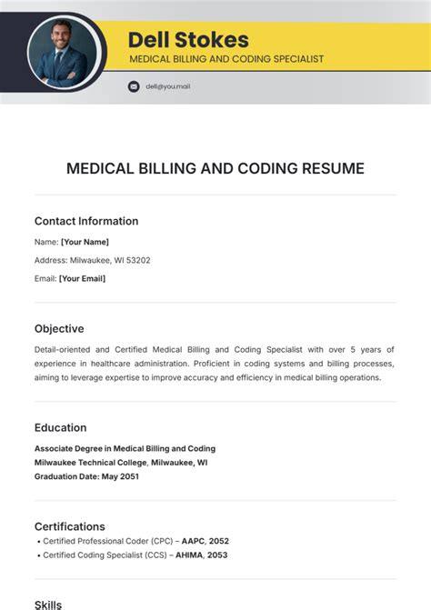 Resume For Medical Billing And Coding Medical Billing Resume