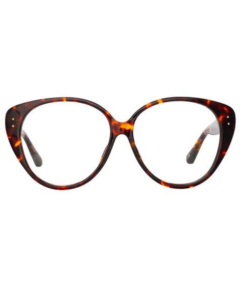 Linda Farrow Katia Cat Eye Optical Frame In Brown Lyst