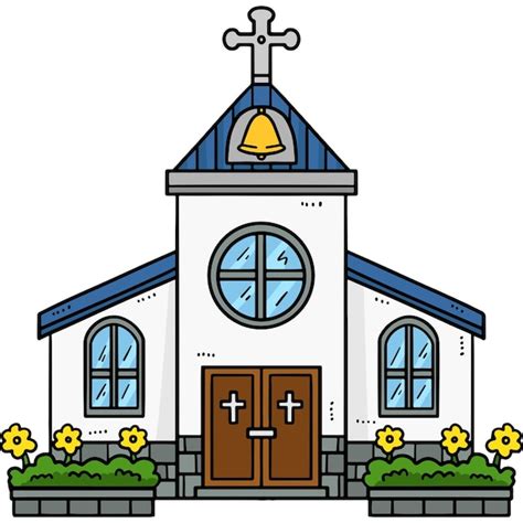 Este Clip De Dibujos Animados Muestra Una Ilustración De La Iglesia
