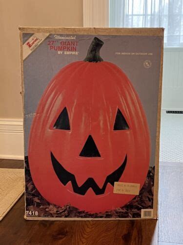 Vintage 1990s Large Empire Jack O Lantern Pumpkin Blow Mold W
