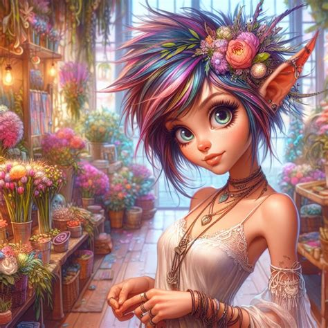 Boho Flower Pixie Ai Generated Artwork Nightcafe Creator