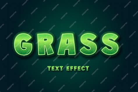 Premium Vector Realistic Grass Text Effect