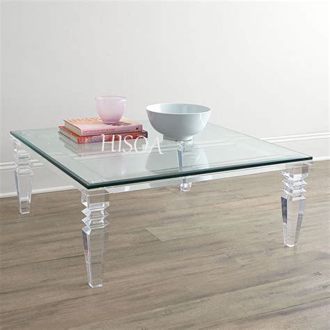 Acrylic Detachable Coffee Table Plexiglass Dining Table Hotel Crystal