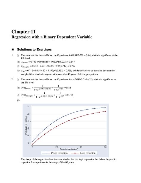 Chapter 11 Solutions Regression With A Binary Dependent Variable Studocu