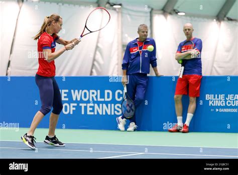 From Left Czech Tennis Player Marie Bouzkova Coach Jiri Novak And Non
