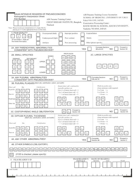 Radiographic Interpretation Sheet Pdf