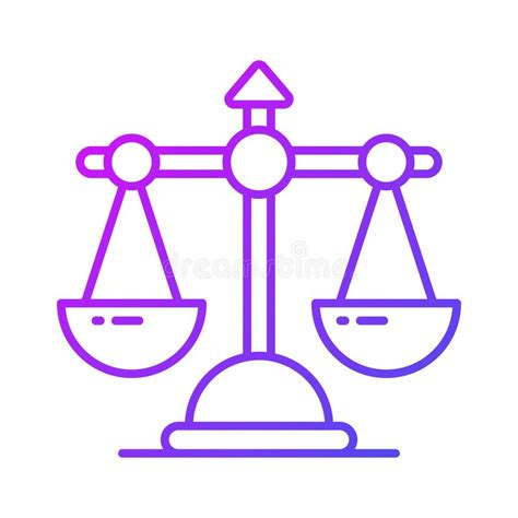 Trendy Icon Of Balance Scale In Editable Flat Style Business Law