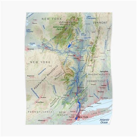 Hudson River A Us Map Treasure Revealed
