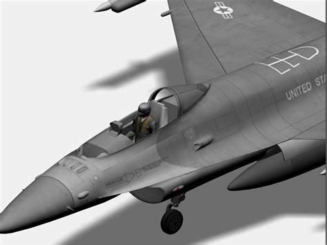 3d F 16 Fighter Jet Model