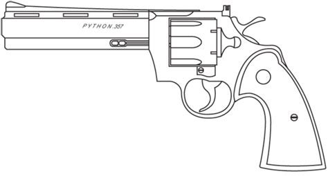 Coloring Gun Colt Pistol Cowboy Pages Drawing Guns Para Pistolas