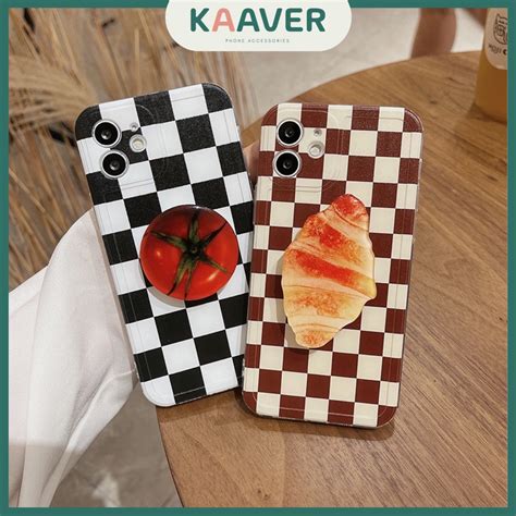 Jual Kaaver Fruit Popsocket Checkered Soft Case Iphone 7 8 Se X Xs Xr
