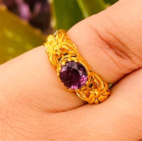 Spider Ring Amethyst Ring Solitaire Spider Ring Silver Spider Ring Spider Goth Ring Spider
