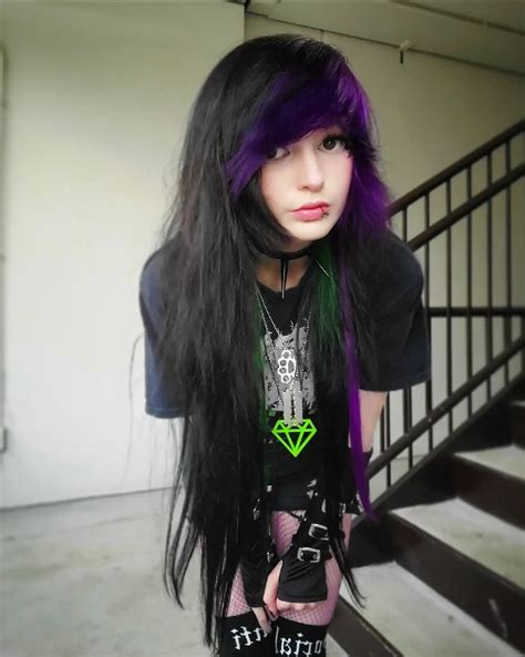Emo Scene Girl Stairwell Emo Scene Hair Short Scene Hair Scene Hair