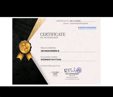 Om Ragavendra B On Linkedin I Am Happy To Announce That I Completed Internship On Python In