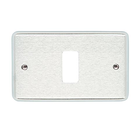 Placca 1 Modulo Magic Cal Cromo Satinato Leroy Merlin