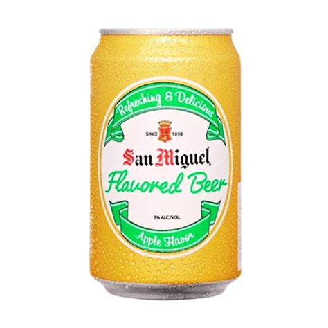 San Miguel Flavored Beer Apple 330ml Happyhourph Crisp And Fruity