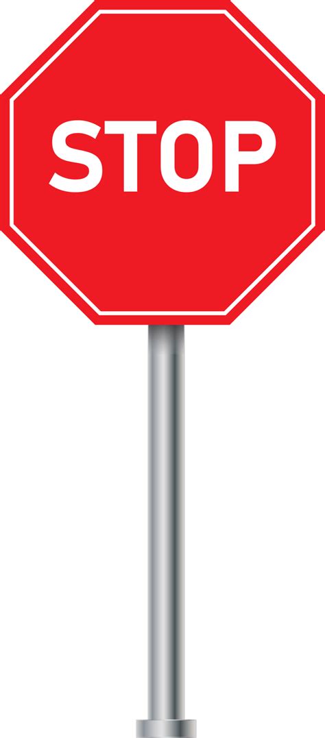 Red Stop Sign Road And Traffic Billboard Red Stop Signal Road Sign