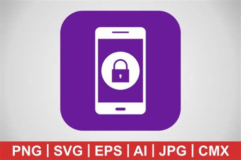 Vector Lock Mobile Application Icon Graphic By Iyikon · Creative Fabrica