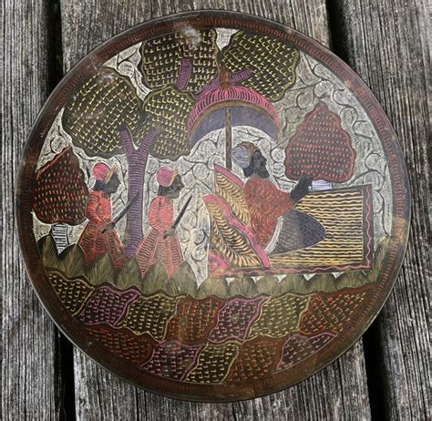 Vintage India Round Solid Brass Dish Bowl Wall Hanging 10 Etsy