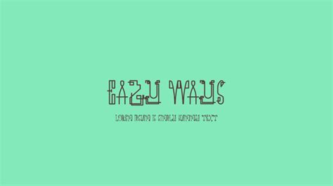 Eazy Ways Font Download Free For Desktop And Webfont