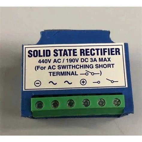190 Vdc Solid State Rectifier Full Wave Single Phase At Rs 40000pack