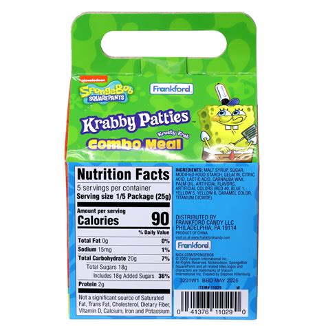 Spongebob Squarepants Krabby Patties Combo Meal 44oz Grandpa Joes