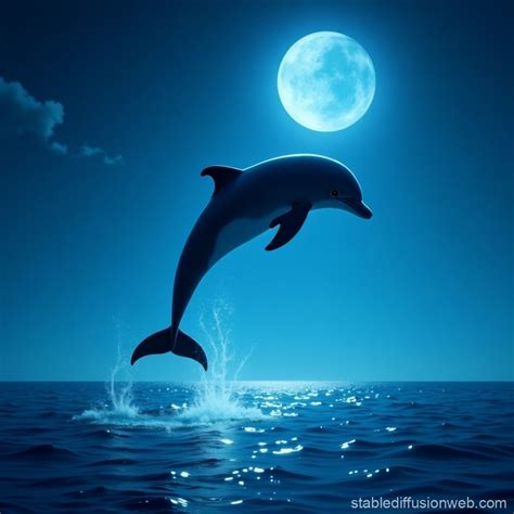 Dolphin Moonlight Jump Stable Diffusion Online