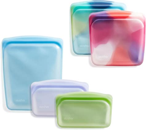 Stasher Silicone Reusable Food Storage Bags 5 Pack