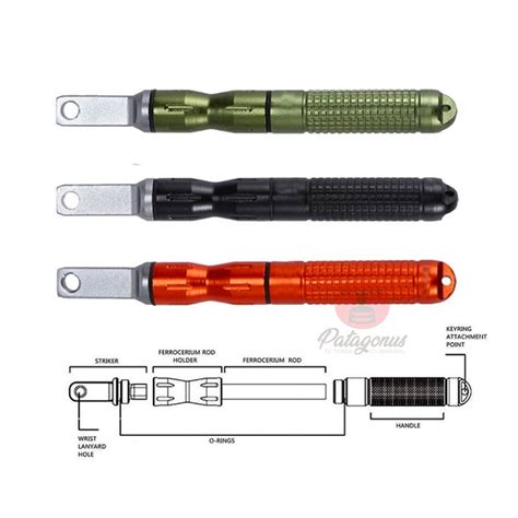 Fire Starter Pedernal Supervivencia Iniciador Fuego Compacto Patagonus