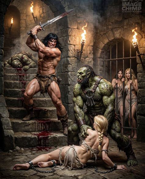 3900 Ad Rare Colourized Depiction Of Hyperborean Warrior Rescuing