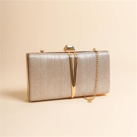 Gold Clutch Evening Bag Golden Evening Bag Shimmering Evening Bag